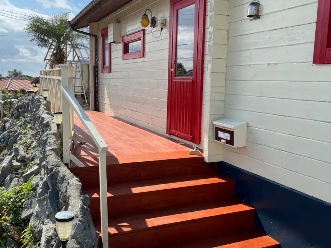 Its A Cute Log House On The Remote Island Sesoko - Okinawa, Japan