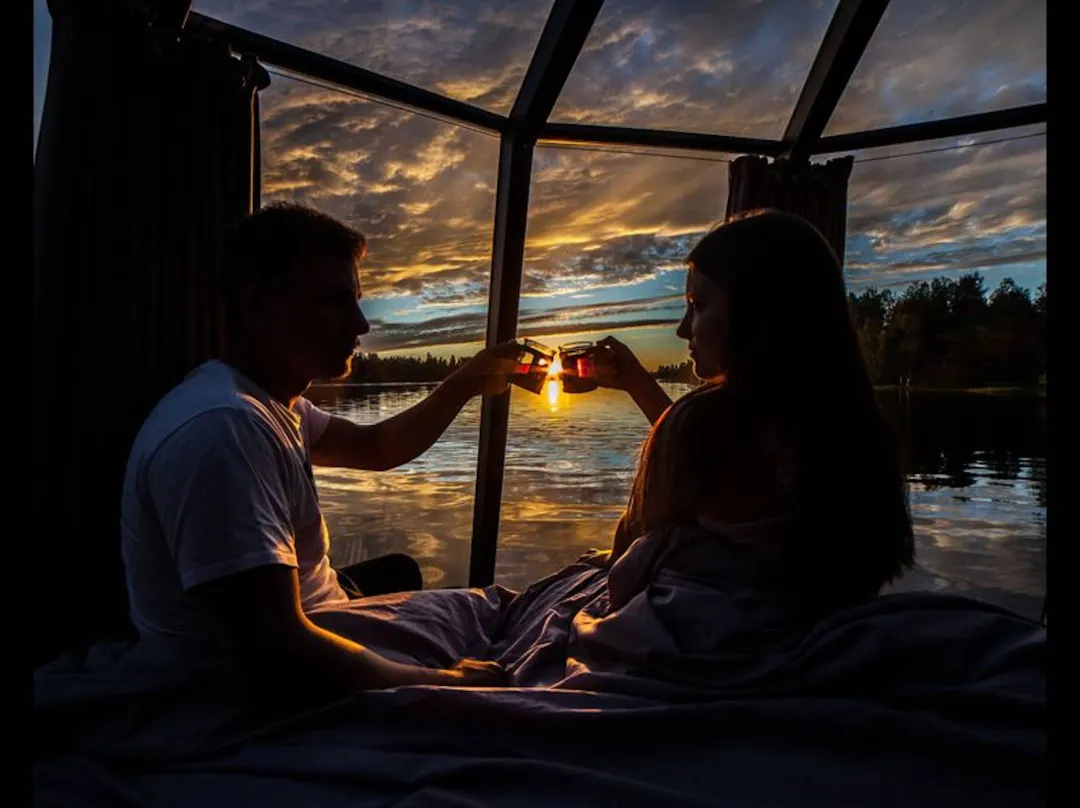 Junior Suite Lake View - Luxury Getaway For 2 - Nature Experience In Sweden - Jokkmokk