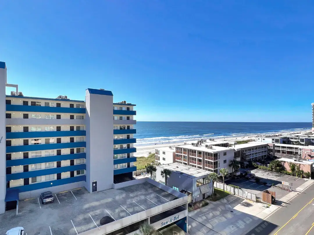 Spacious Balcony With Ocean Glimpse And Outdoor Pool - Charming Retreat - North Myrtle Beach, SC