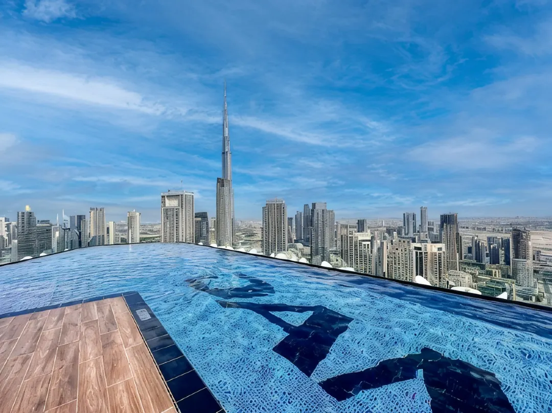 Burj Khalifa View/high Infinity Pool/lux 2br/85"tv - Dubaï